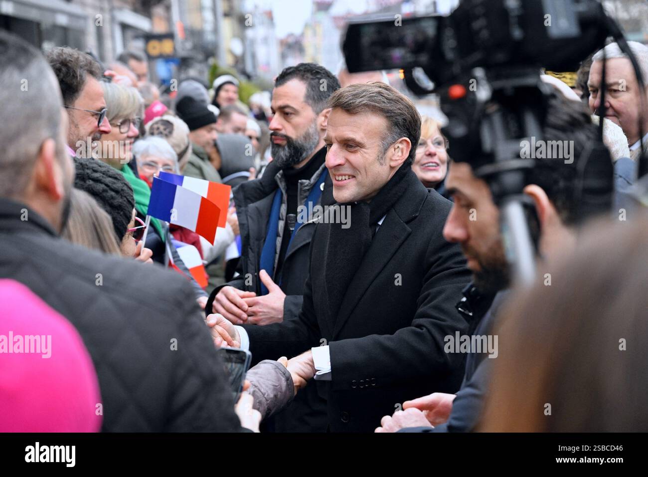 French President Emmanuel Macron presides over the ceremony marking the ...