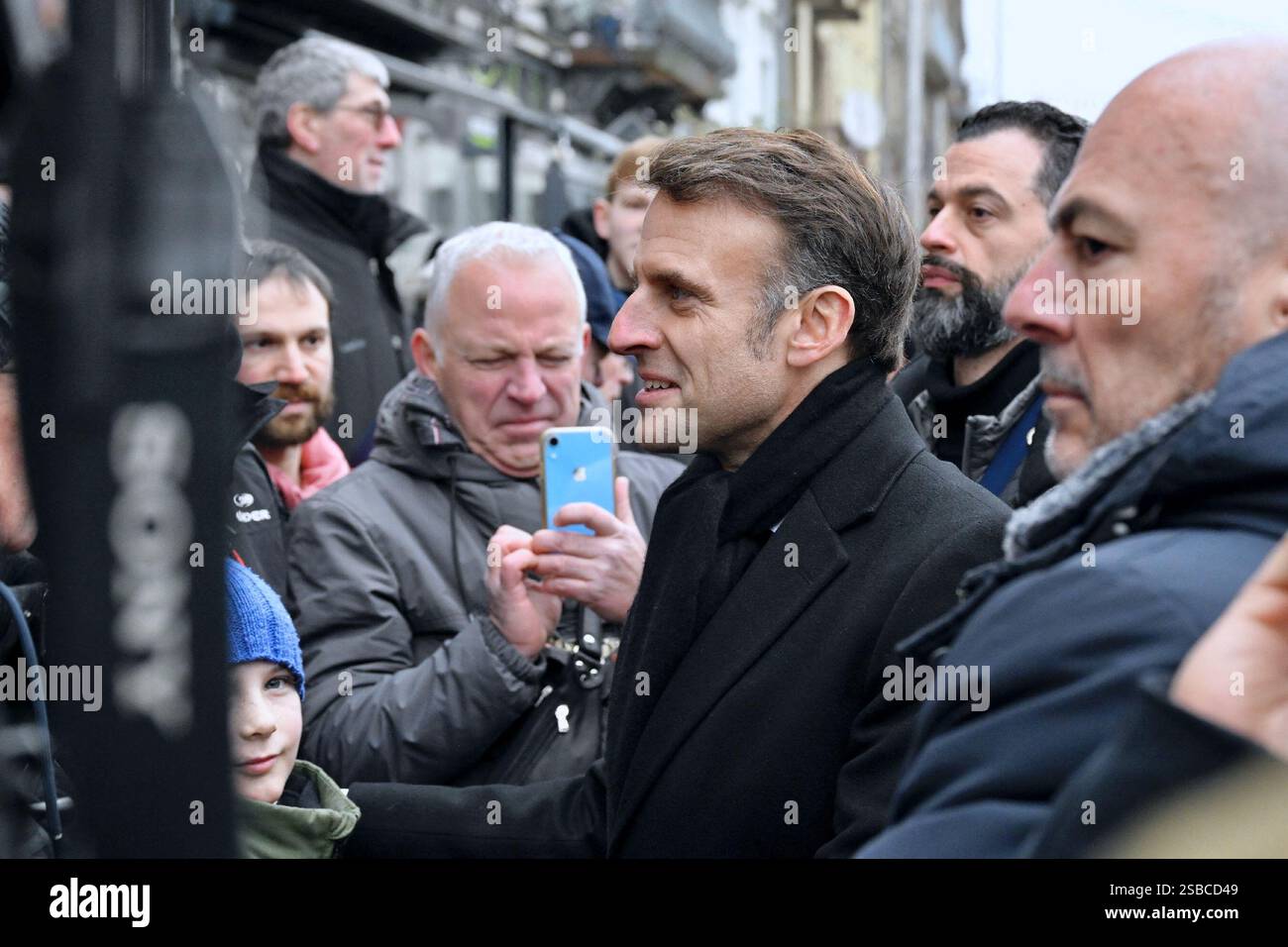 French President Emmanuel Macron presides over the ceremony marking the ...