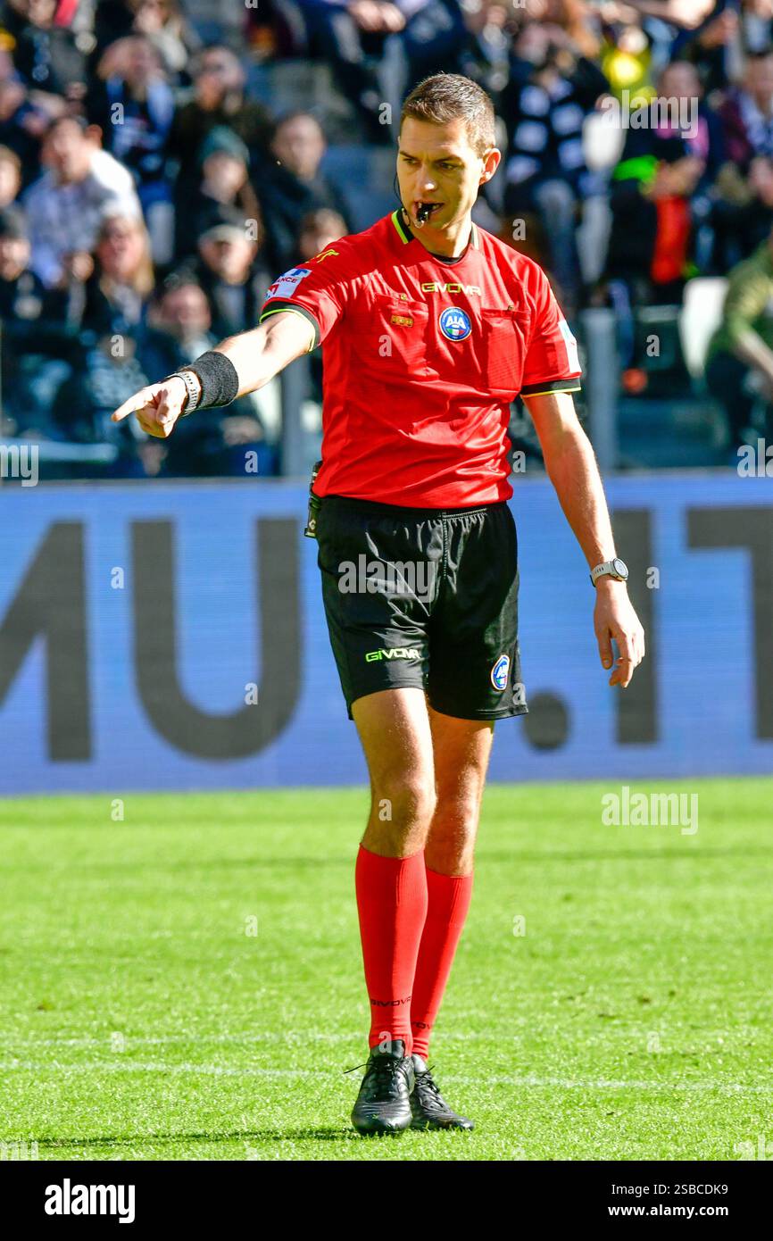 Turin, Italy. 02nd Feb, 2025. Referee Luca Zufferli seen during the ...