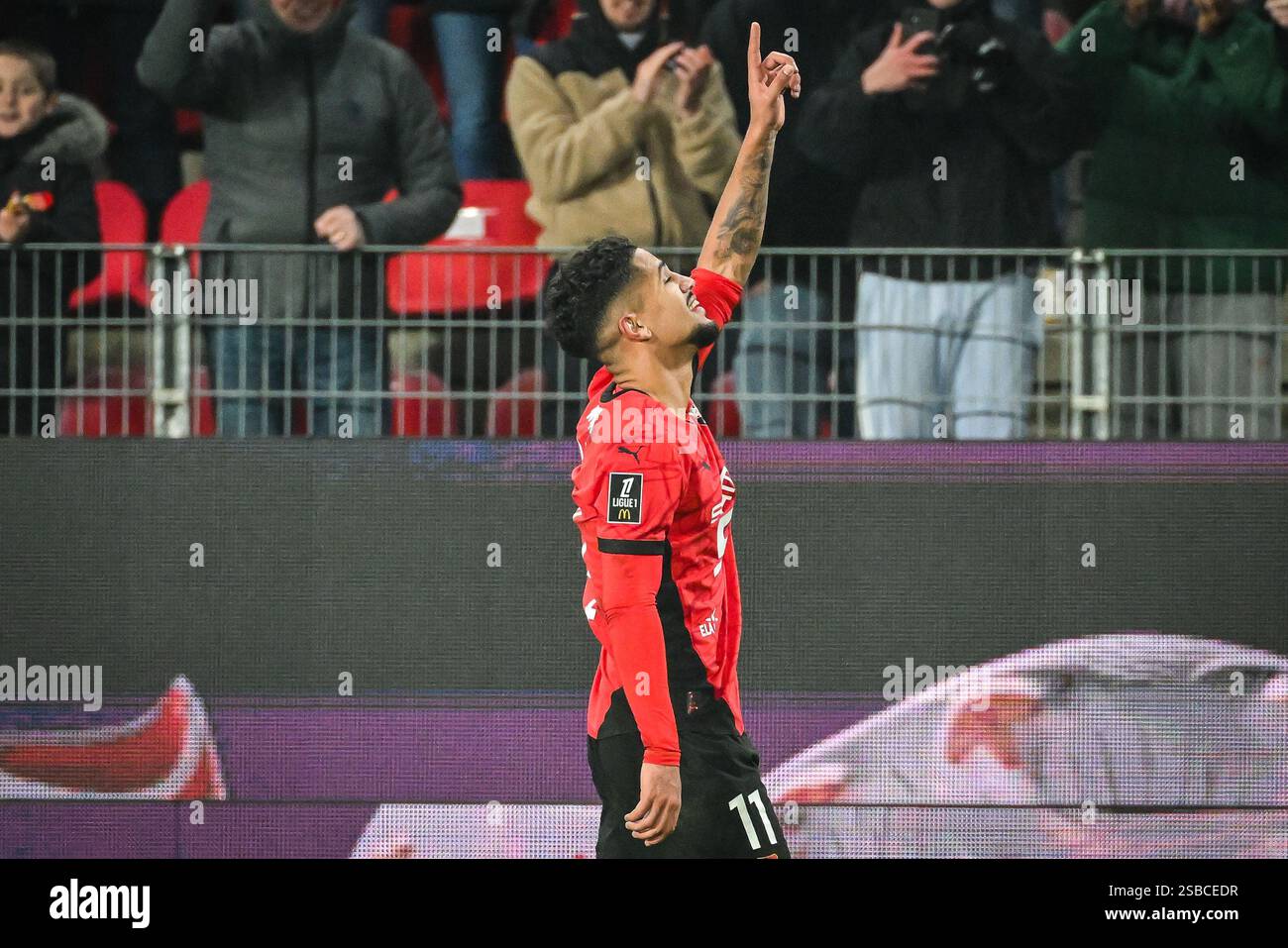 Rennes, France, France. 2nd Feb, 2025. Ludovic BLAS of Rennes ...