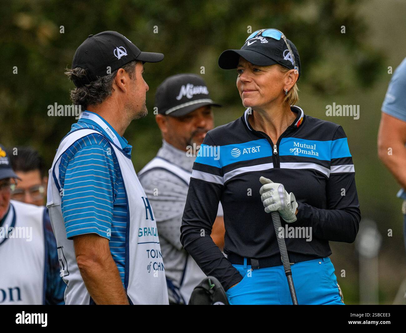 Orlando, FL, USA. 2nd Feb, 2025. Annika Sorenstam on the 1st tee during ...