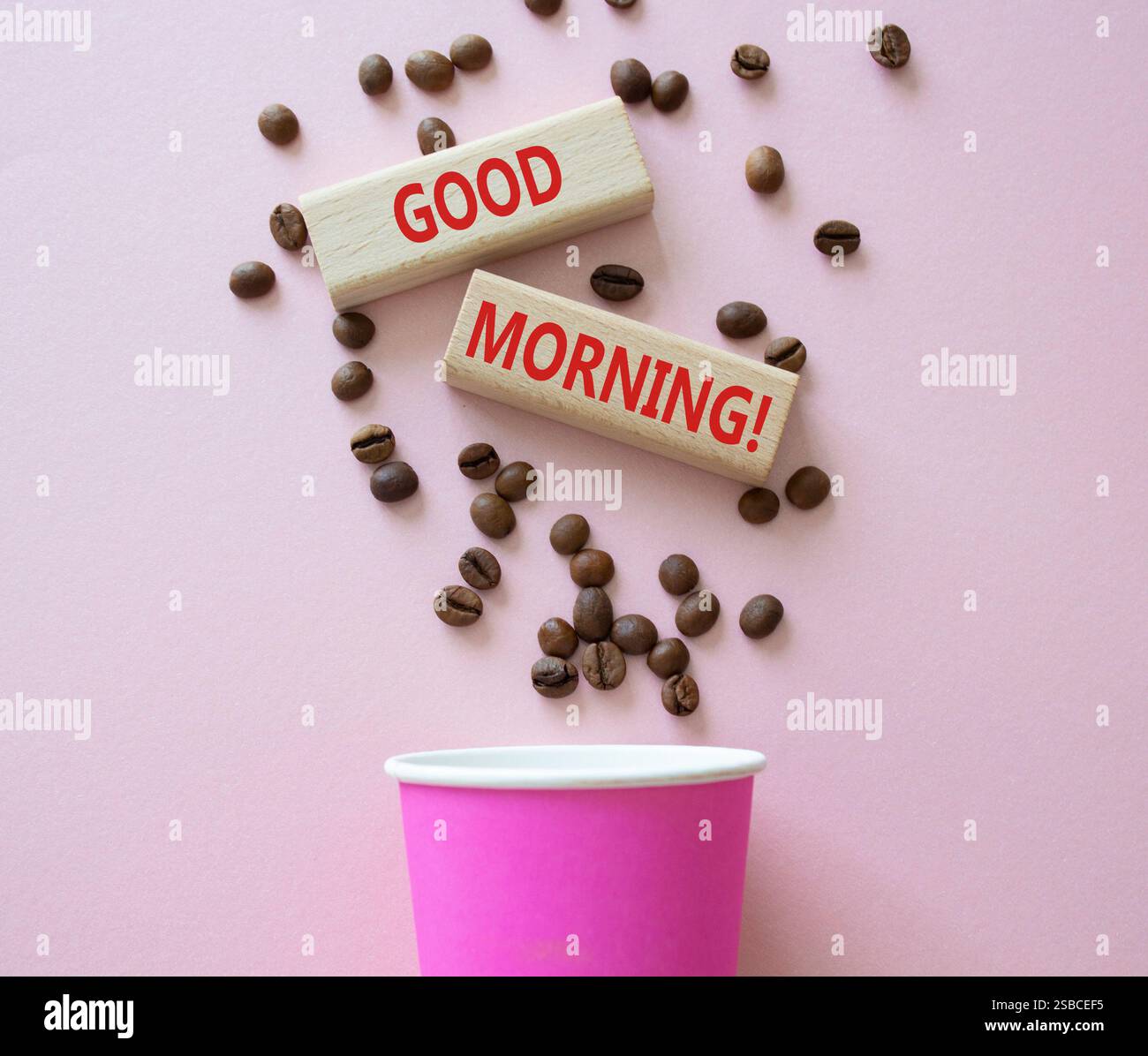 Good Morning symbol. Concept word Good Morning on wooden blocks ...