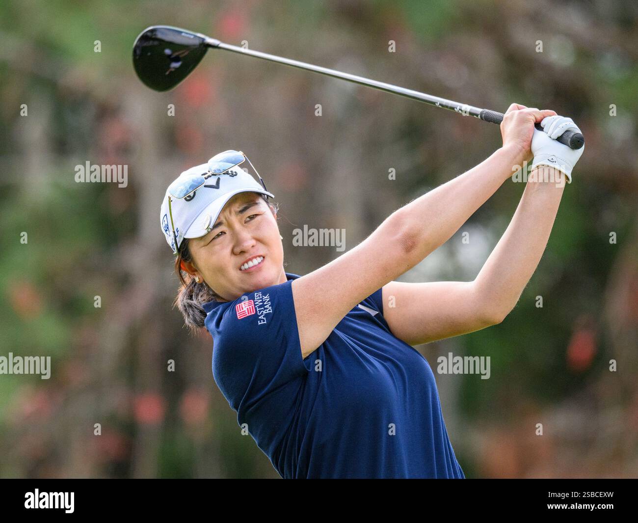 Orlando, FL, USA. 2nd Feb, 2025. Rose Zang on the 9th tee during final ...