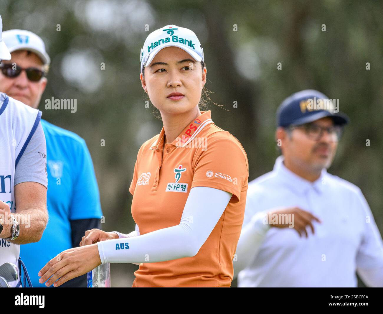 Orlando, FL, USA. 2nd Feb, 2025. Mingee Lee of Australia on the 9th tee ...