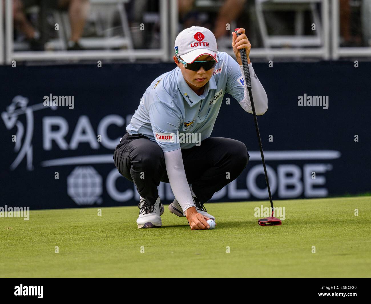 February 2, 2025: Hyo Joo Kim of South Korea lines up her putt on the ...