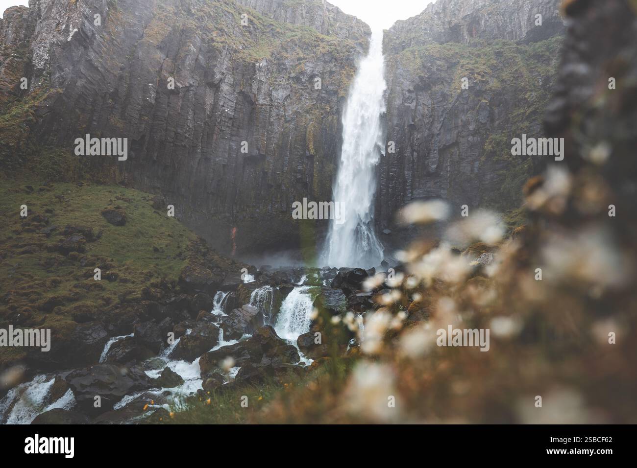 Grundarfoss waterfall on the Snaefellsnes Peninsula, Iceland, cascading ...