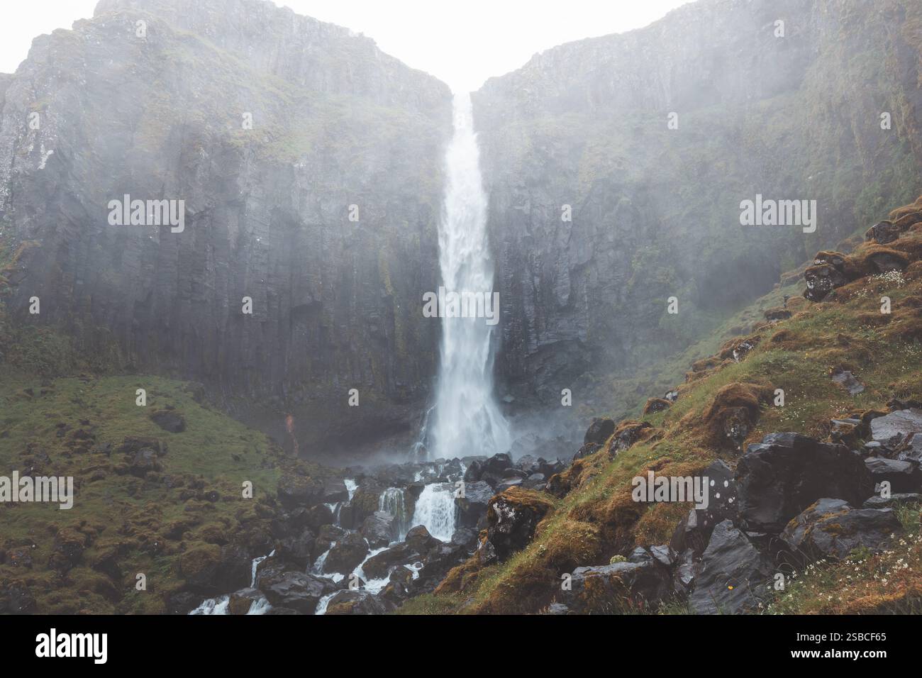 Grundarfoss waterfall on the Snaefellsnes Peninsula, Iceland, cascading ...