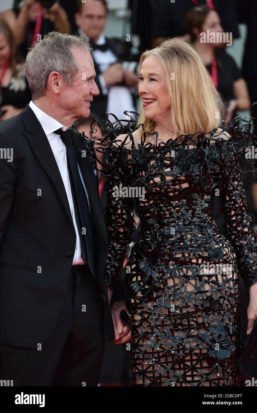 Tim Burton with Monica Bellucci and all cast attends at the red carpet ...