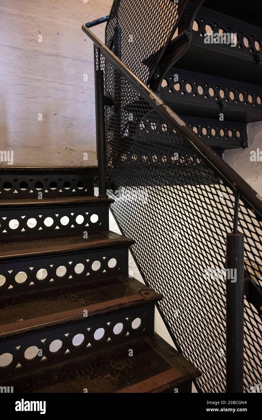 19th century iron and wood staircase Stock Photo - Alamy