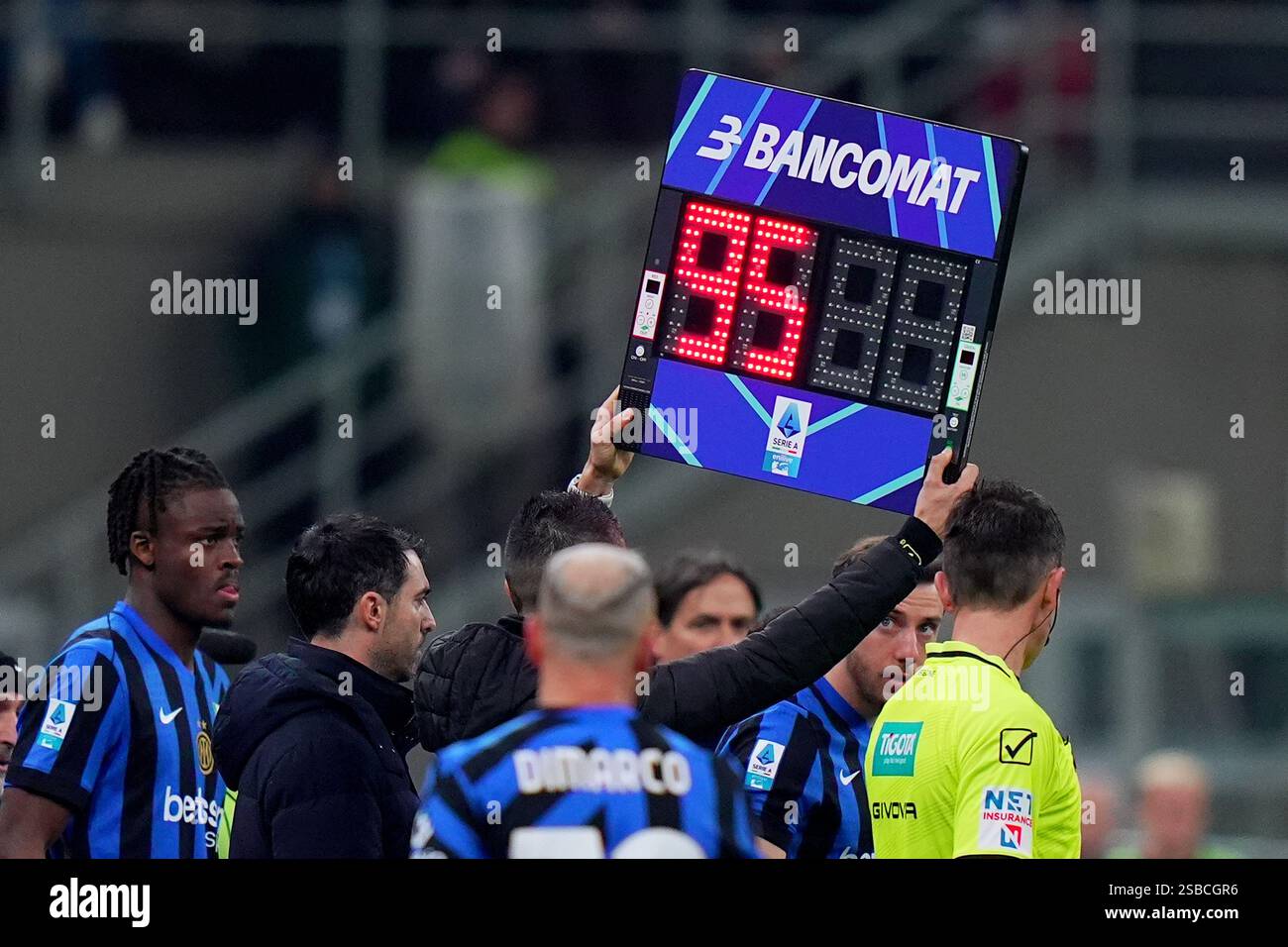 bancomat during the Serie A soccer match between Milan and Inter at San ...