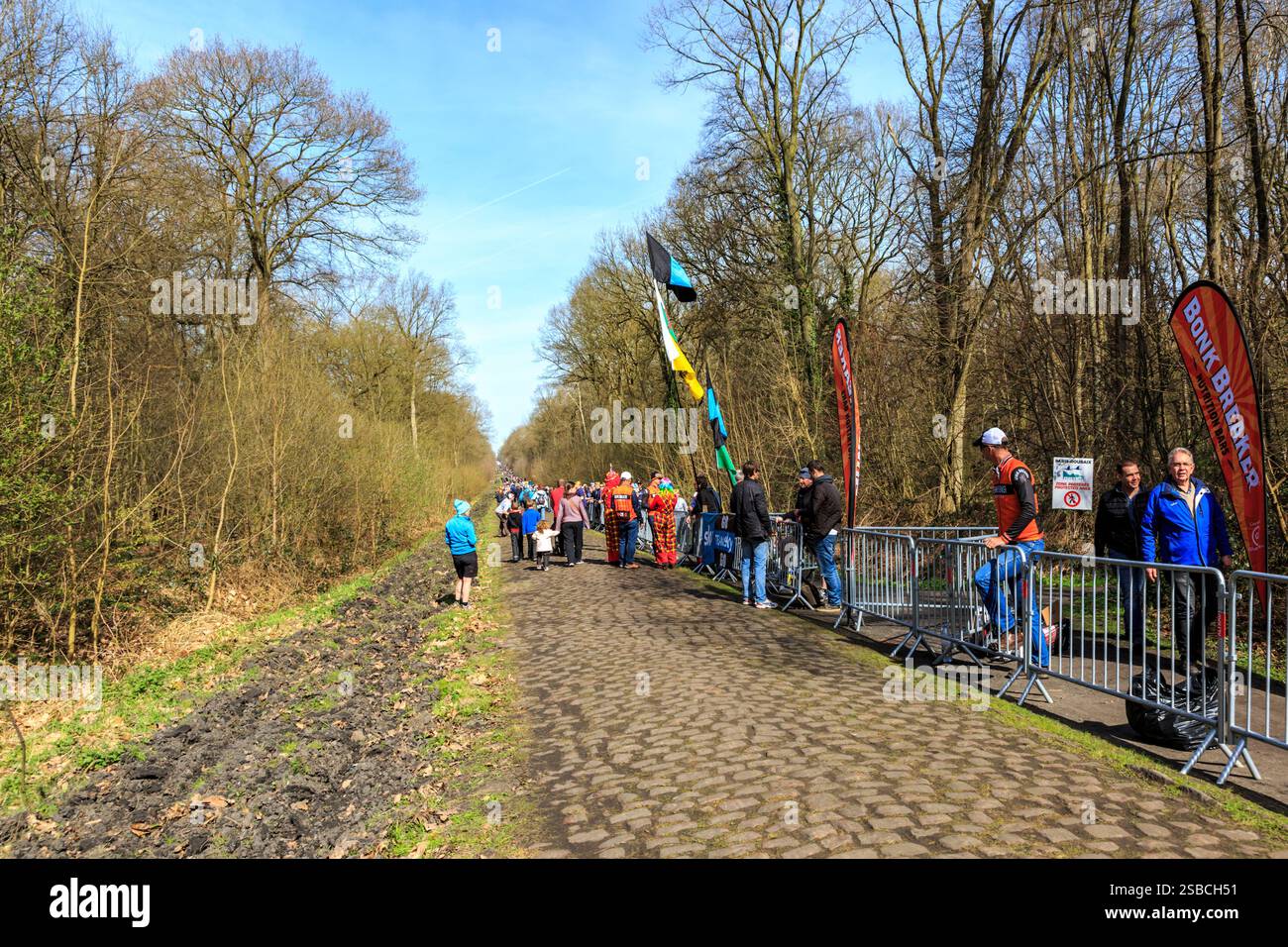 Wallers-Arenberg, France - April 12, 2015: People walking on the famous ...
