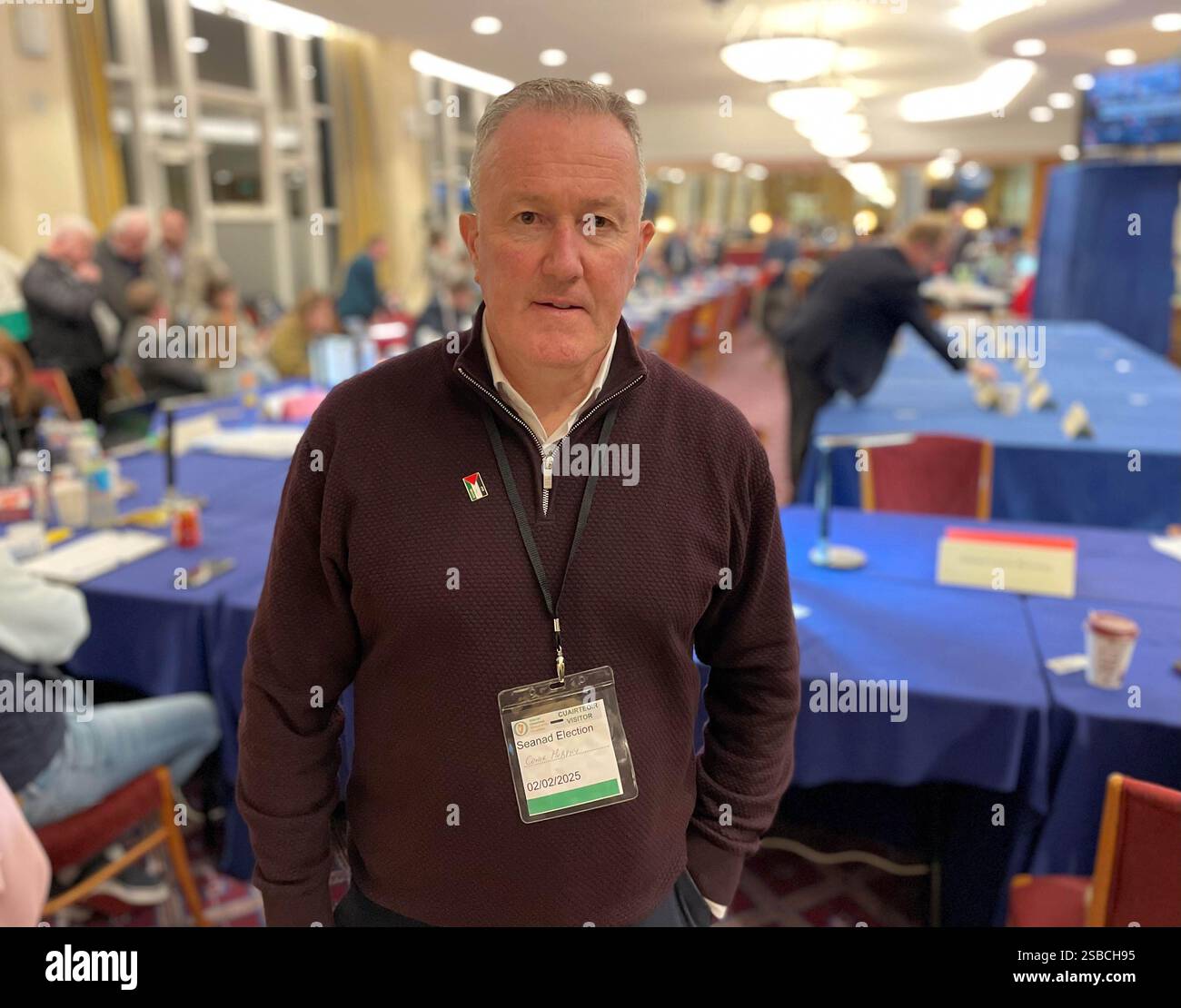 Sinn Fein candidate Conor Murphy inside the Seanad elections count ...