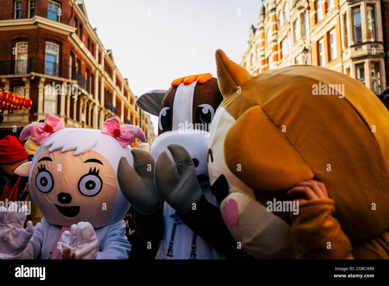 Colourful Mascots Perform During London's Chinese New Year Celebrations ...