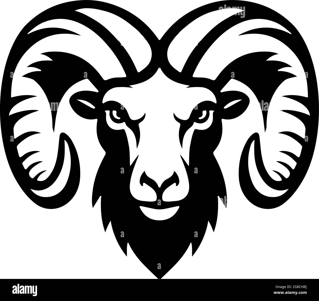 Ram icon isolated on white background. Mutton head. Design elements for ...