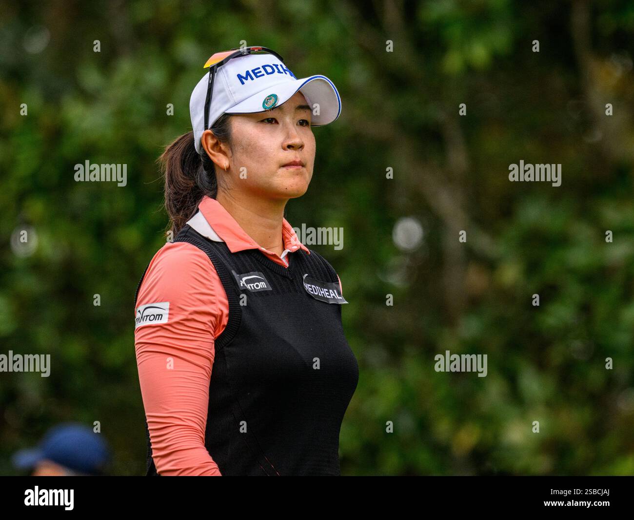 February 2, 2025: A Lim Kim of South Korea walks off the 1st tee during ...