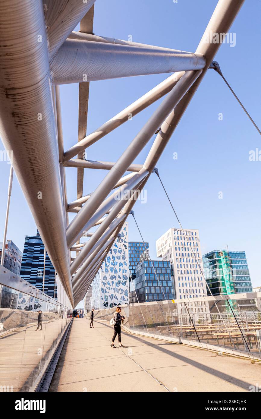 Akrobaten pedestrian bridge, Oslo, Norway Stock Photo - Alamy