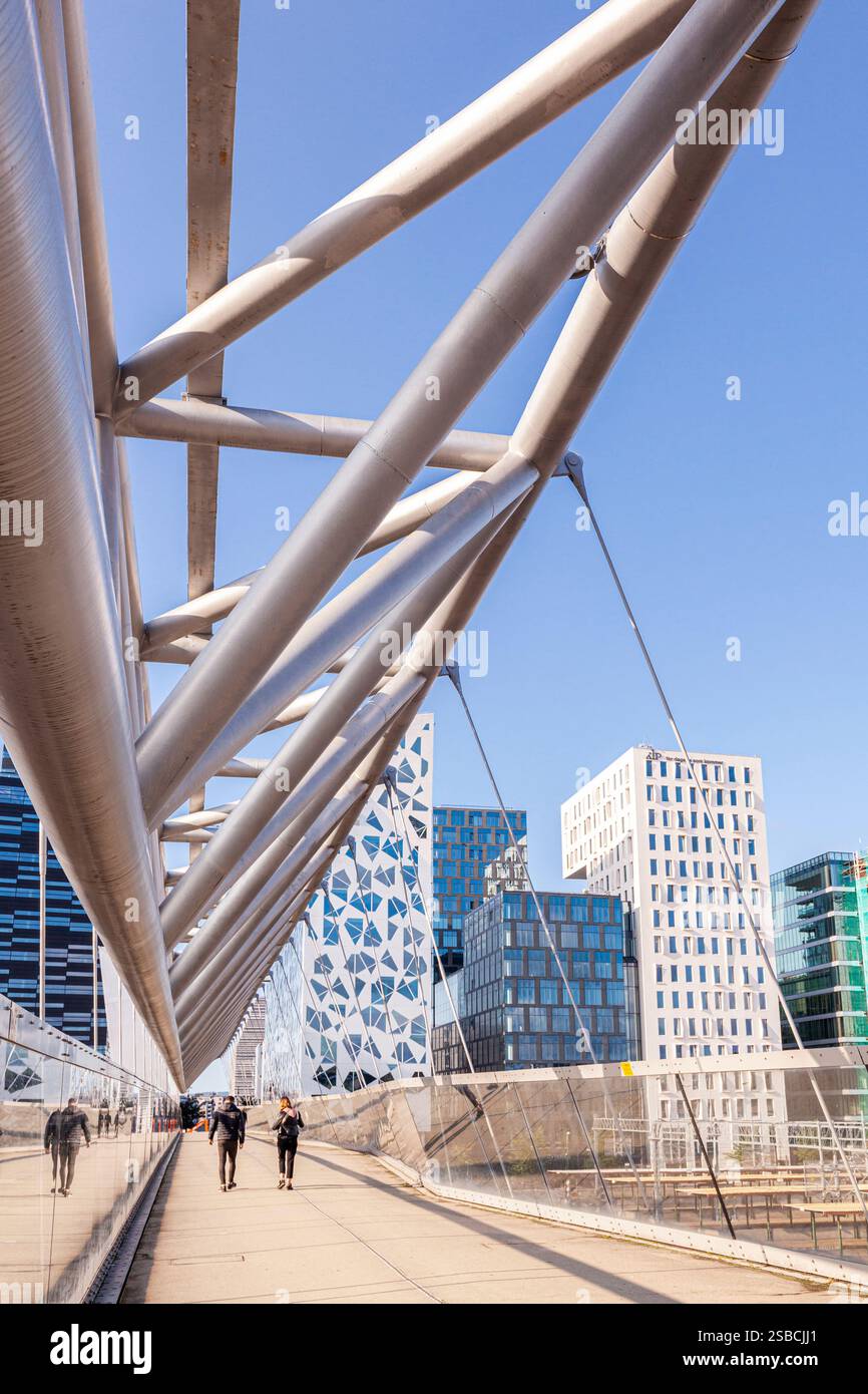 Akrobaten pedestrian bridge, Oslo, Norway Stock Photo - Alamy