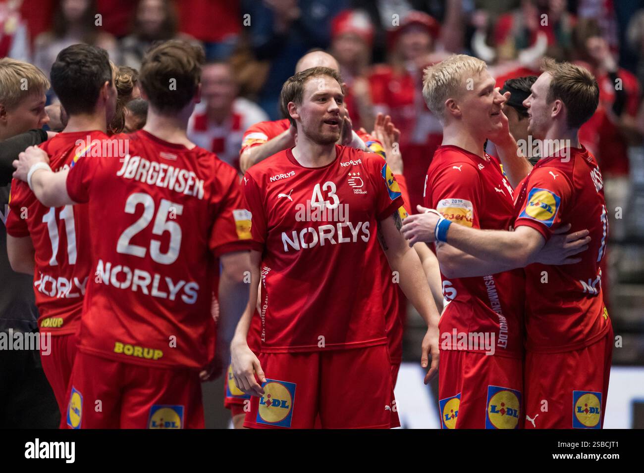 Simon Bogetoft Pytlick of, Denmark. , . celebrate with team mates after ...