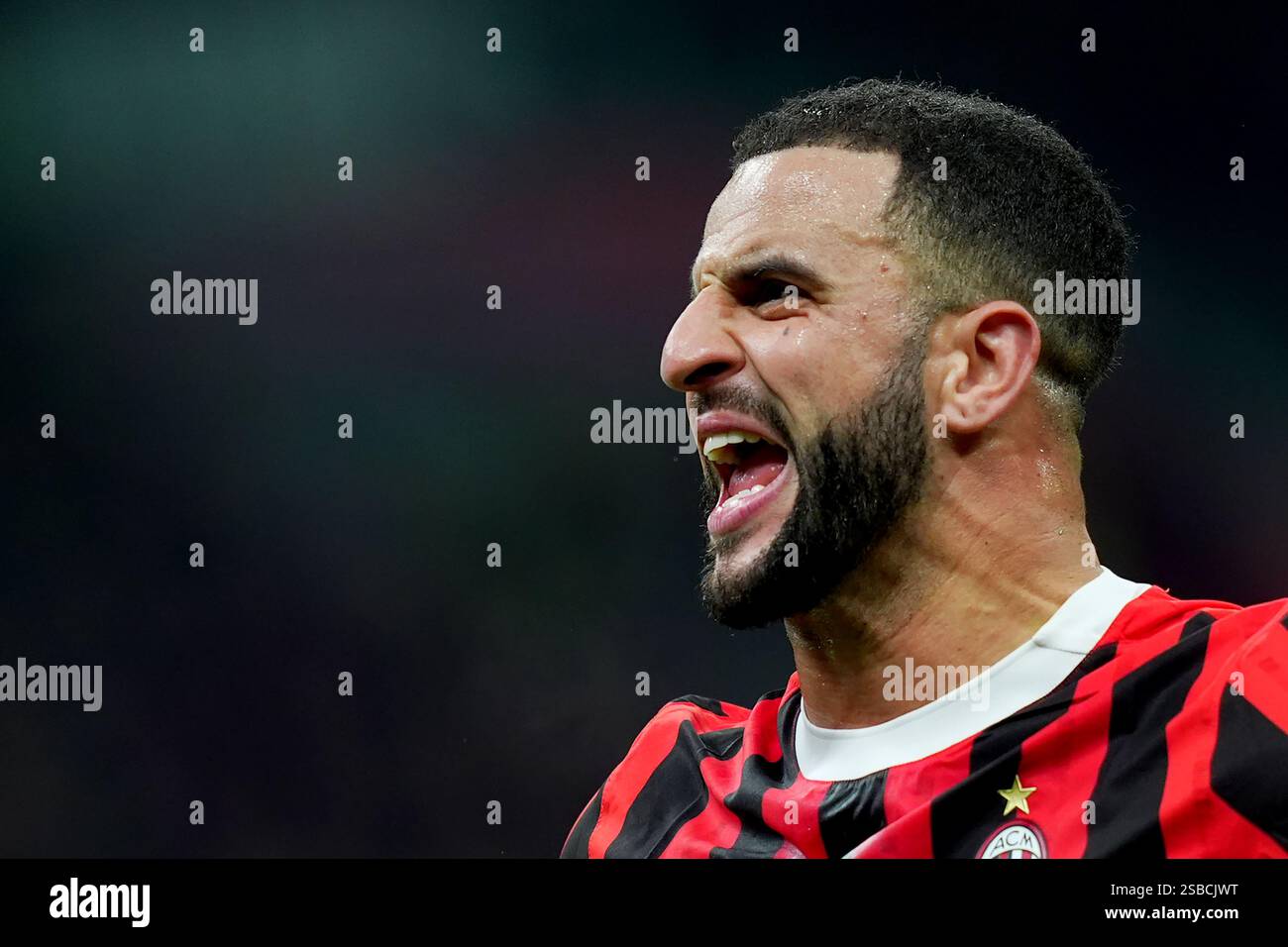 AC Milan's Kyle Walker during the Serie A soccer match between Milan ...