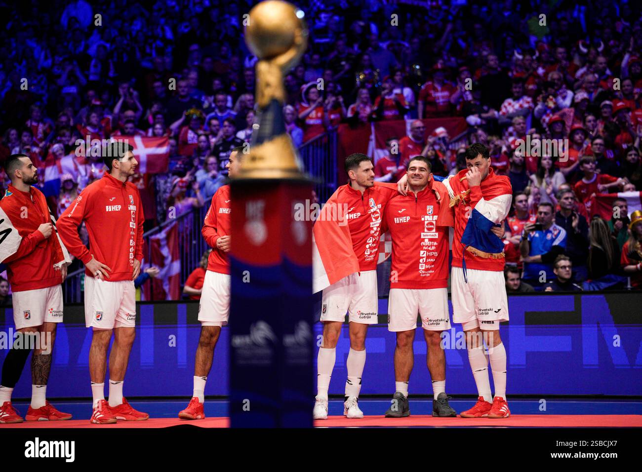 Fornebu 20250202. Croatia's players after the final of the World ...