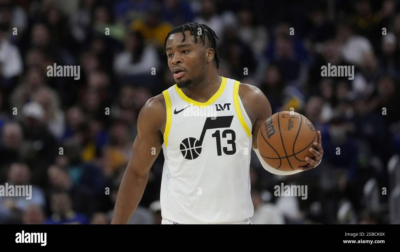 Utah Jazz guard Isaiah Collier (13) during an NBA basketball game ...