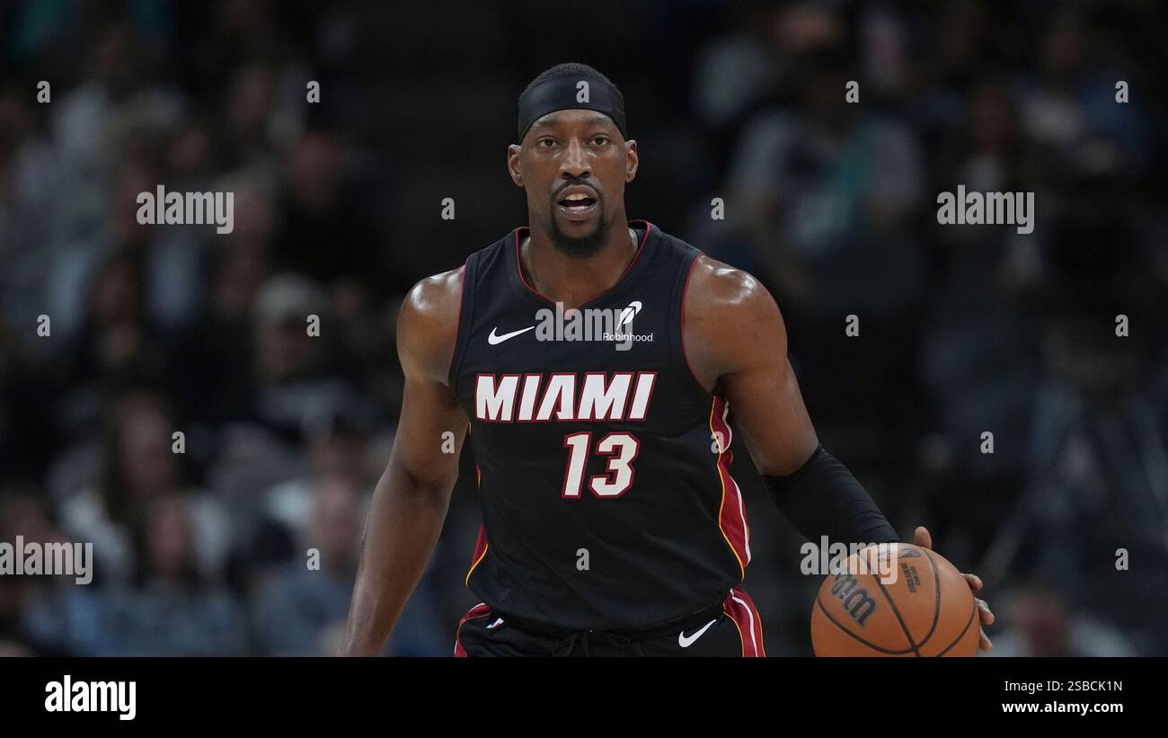 Miami Heat center Bam Adebayo (13) during the first half of an NBA ...
