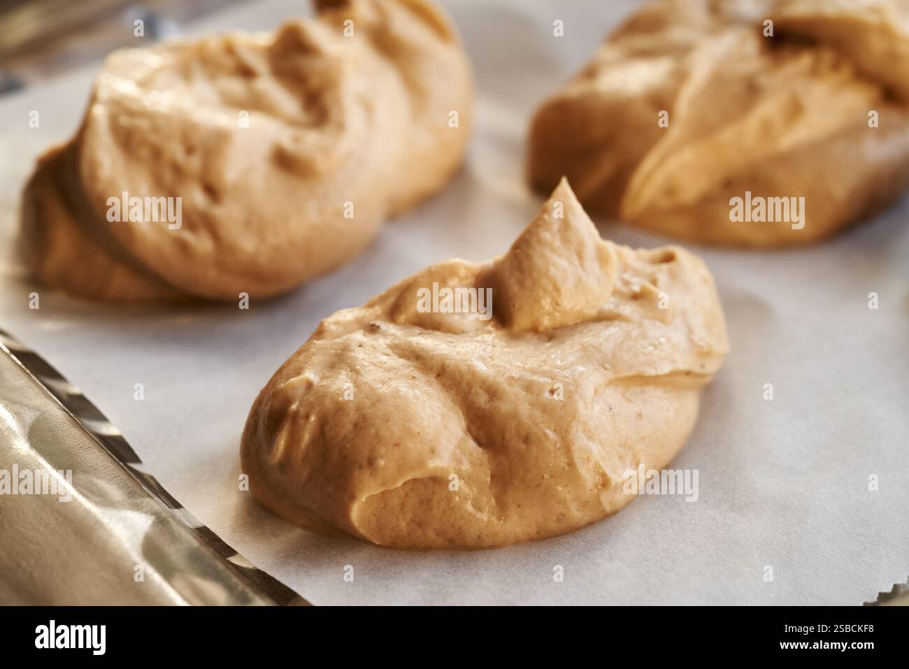 Preparation of healthy sweets from greek yogurt, hazelnut butter, maple ...