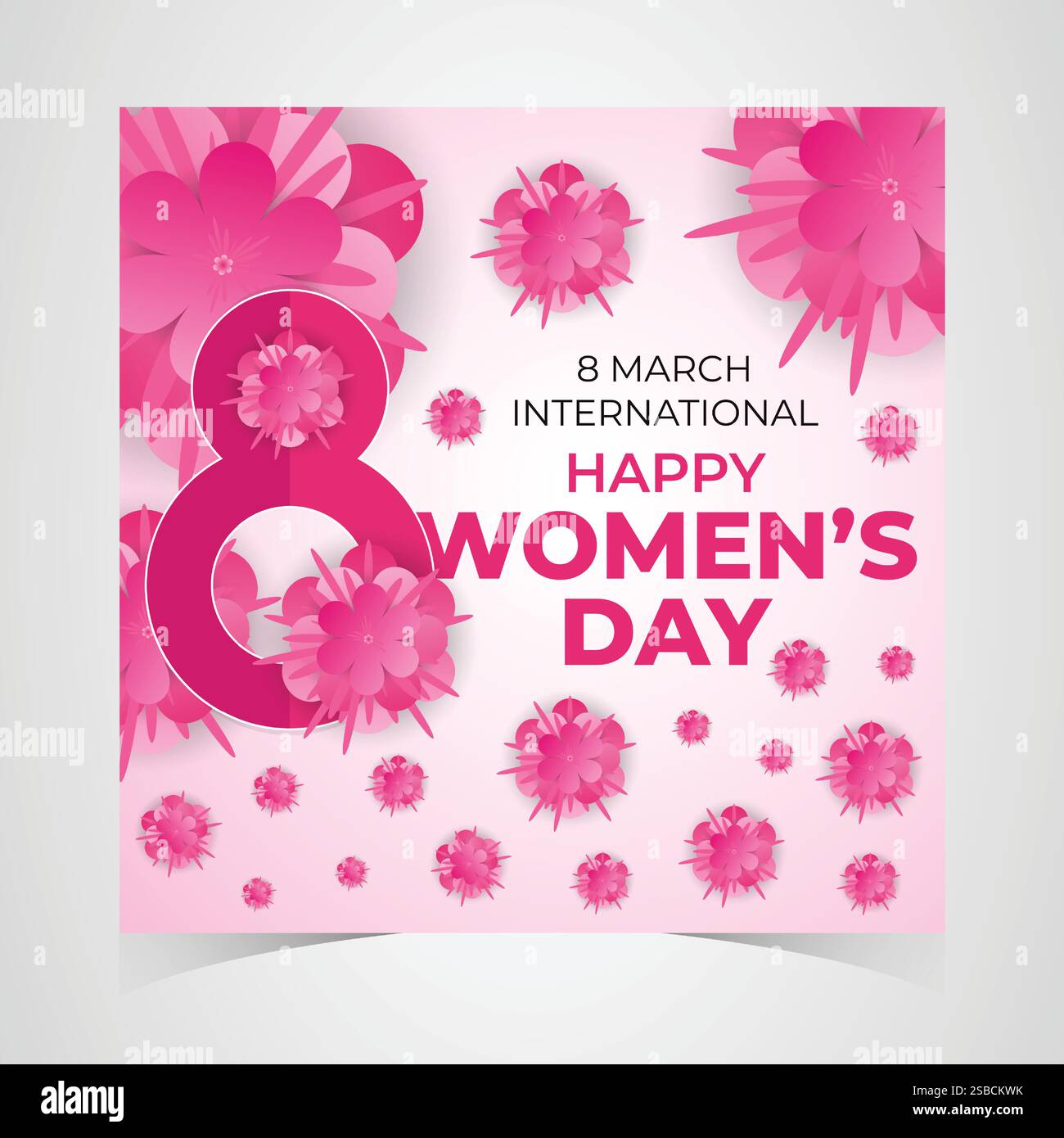 International Women's Day March 8 Banner, Vibrant Floral Design Celebrating Women, Equality and ...