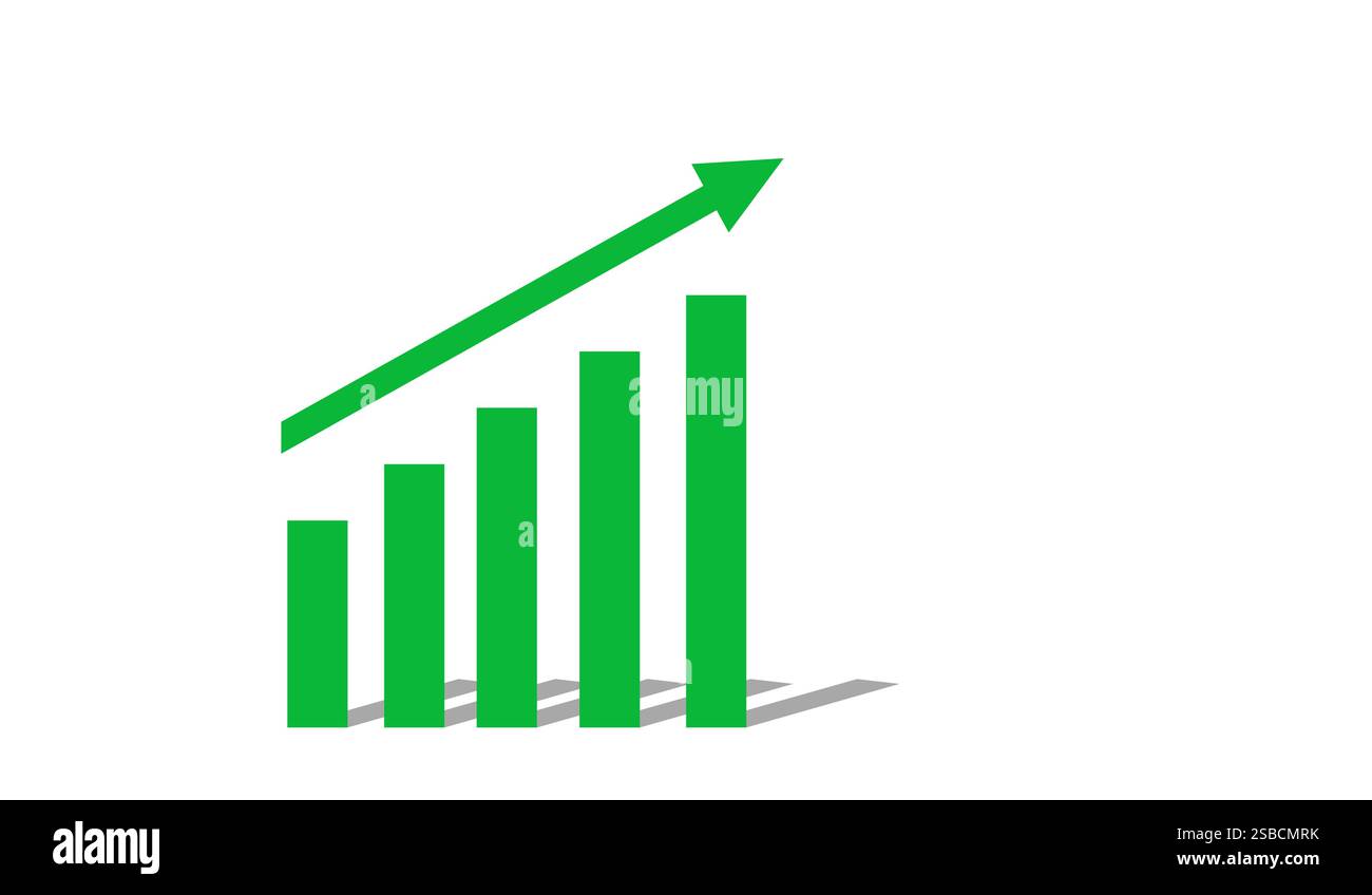 Business strategy for the current year, graph showing business growth ...