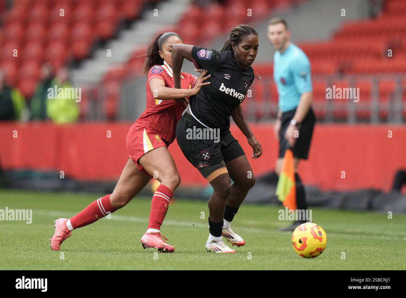 St Helens, UK. 02nd Feb, 2025. Liverpool FC v WestHam Utd FC Barclays Womens Super League ...
