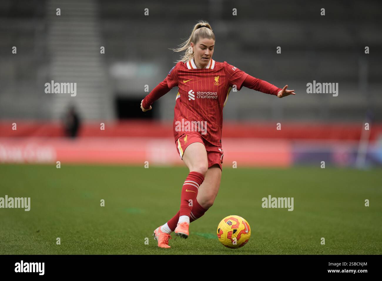 St Helens, UK. 02nd Feb, 2025. Liverpool FC v WestHam Utd FC Barclays Womens Super League ...