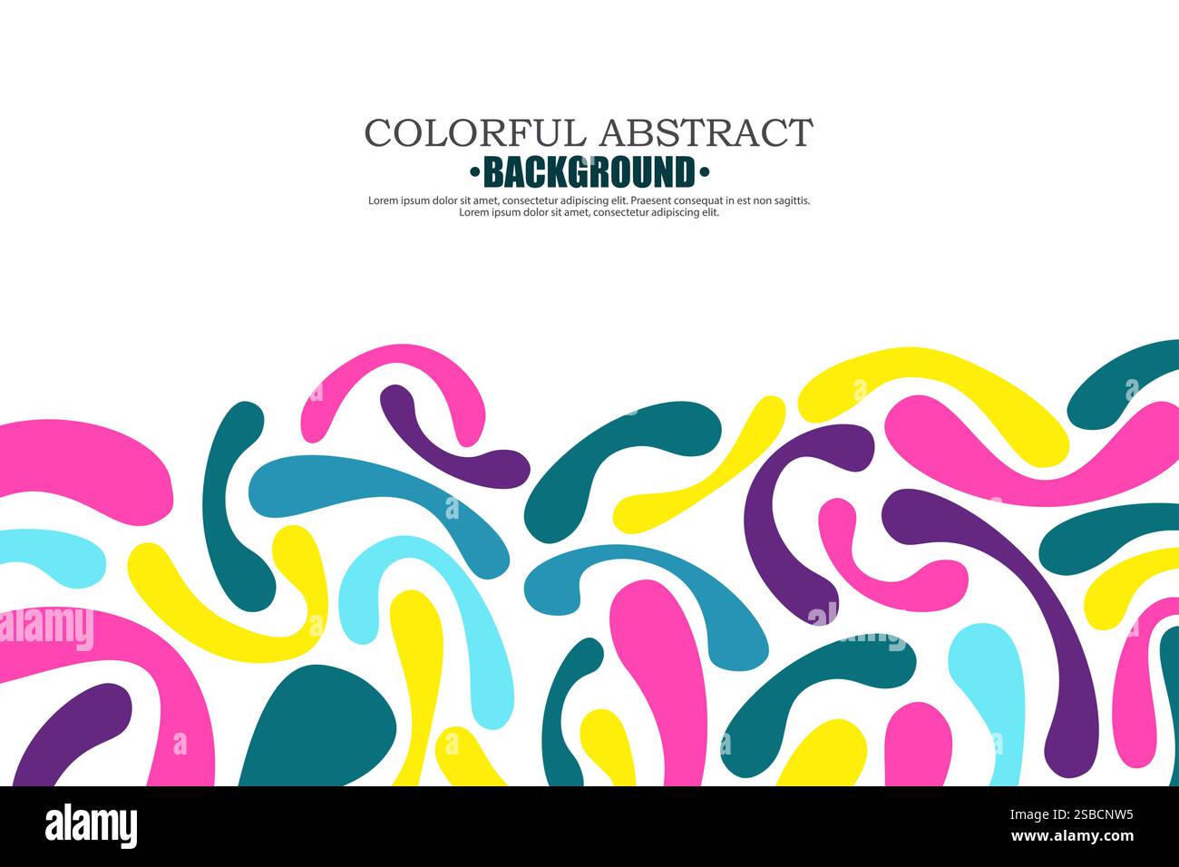 Colorful abstract background with dynamic organic shapes. Vibrant fun ...