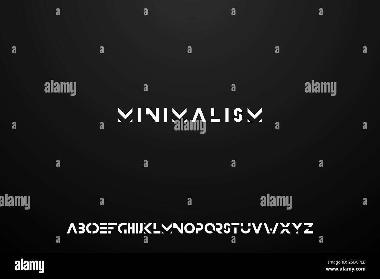 Minimalistic contemporary bold font. Vector English alphabet. Modern ...