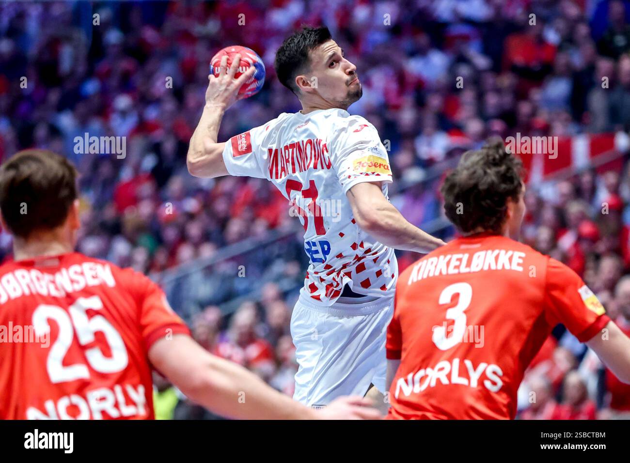 OSLO, NORWAY - FEBRUARY 02: Ivan Martinovic of Croatia in action during the 2025 IHF Men's ...