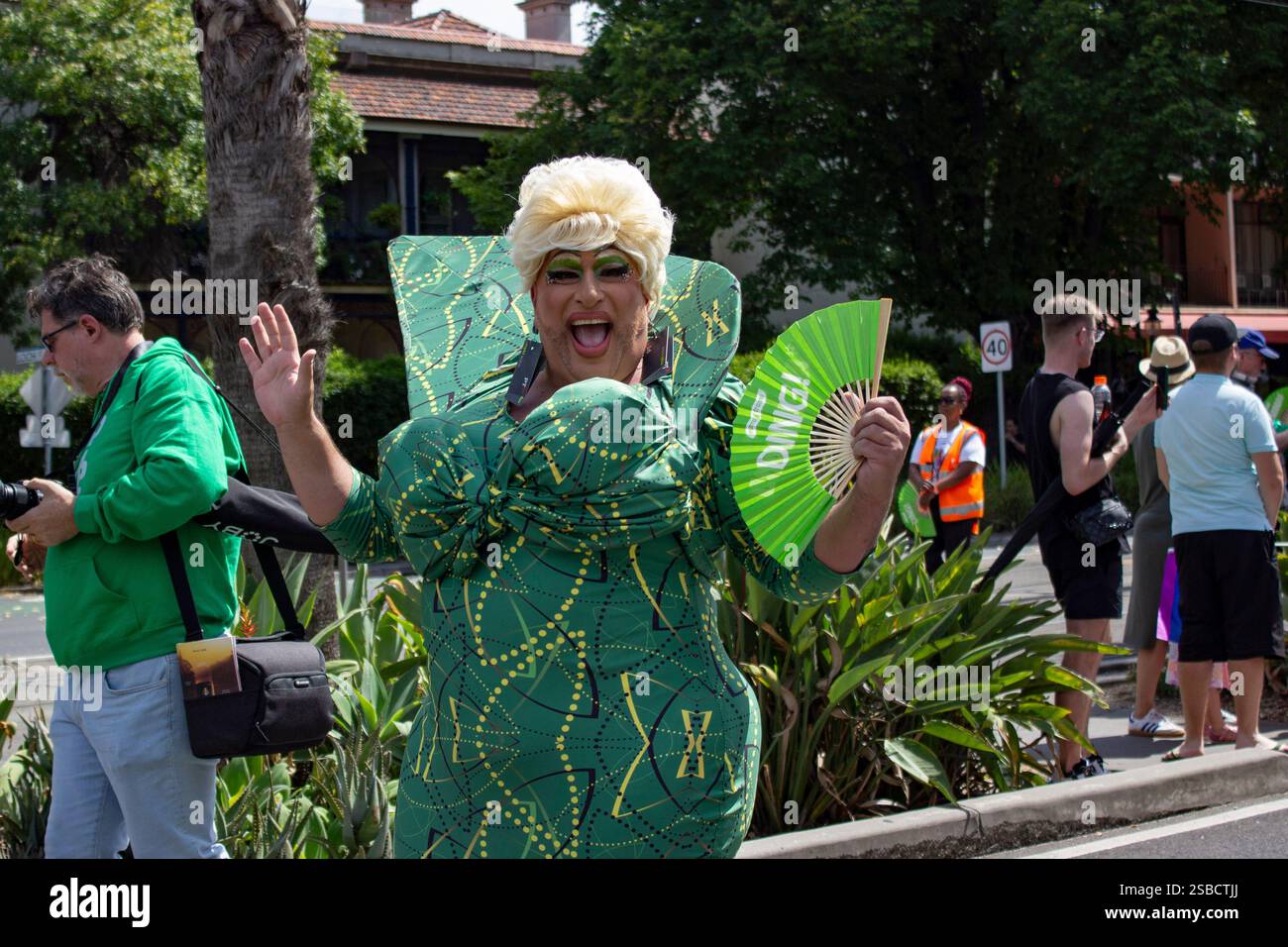 Melbourne, Australia. 02nd Feb, 2025. A drag queen dressed to resemble ...