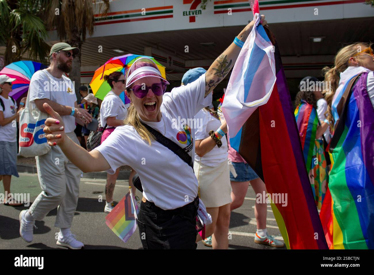 Melbourne, Australia. 02nd Feb, 2025. A parade attendee smiles for the ...