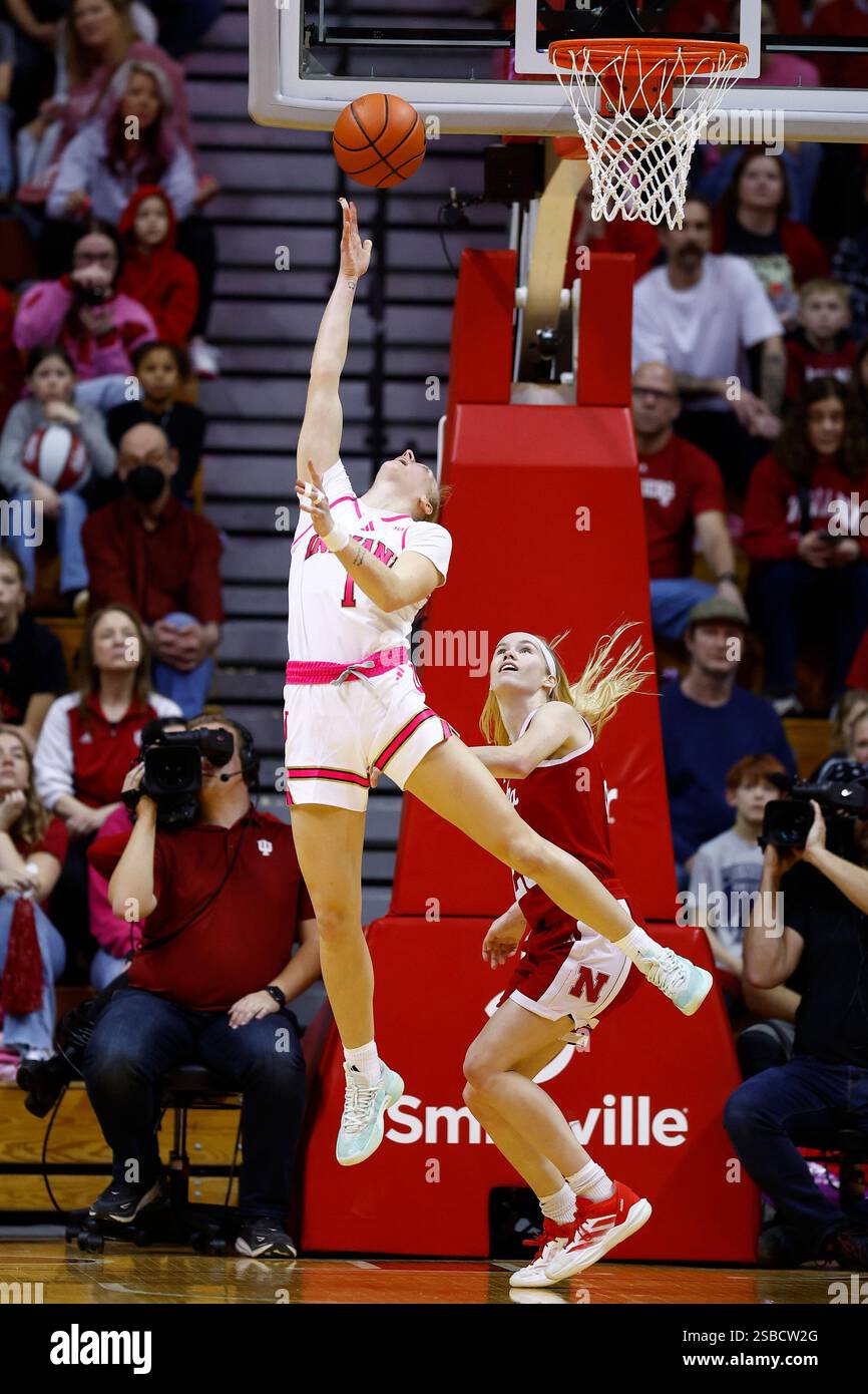 BLOOMINGTON, IN - FEBRUARY 02: Indiana Hoosiers guard Lexus Bargesser ...