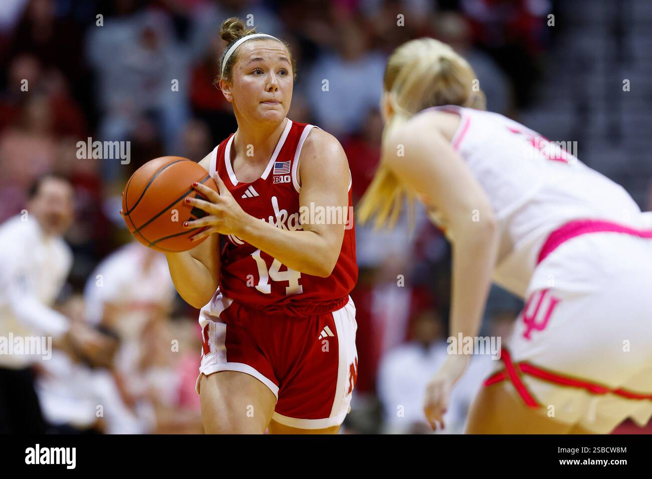 BLOOMINGTON, IN - FEBRUARY 02: Nebraska Cornhuskers guard Callin Hake ...