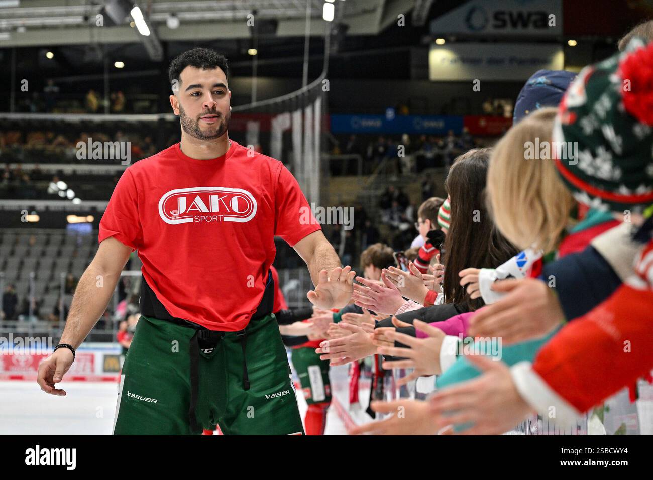 Augsburg, Deutschland. 02nd Feb, 2025. Die Augsburger Panther feiern ...