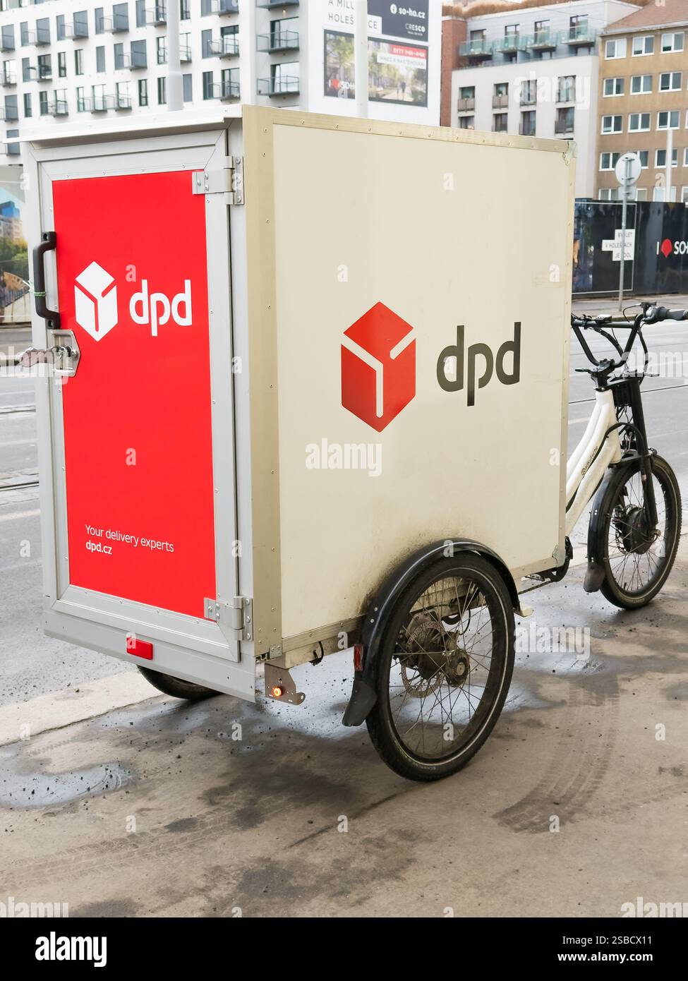 Prague, Czech republic - January 8, 2025: Eco-friendly DPD delivery ...
