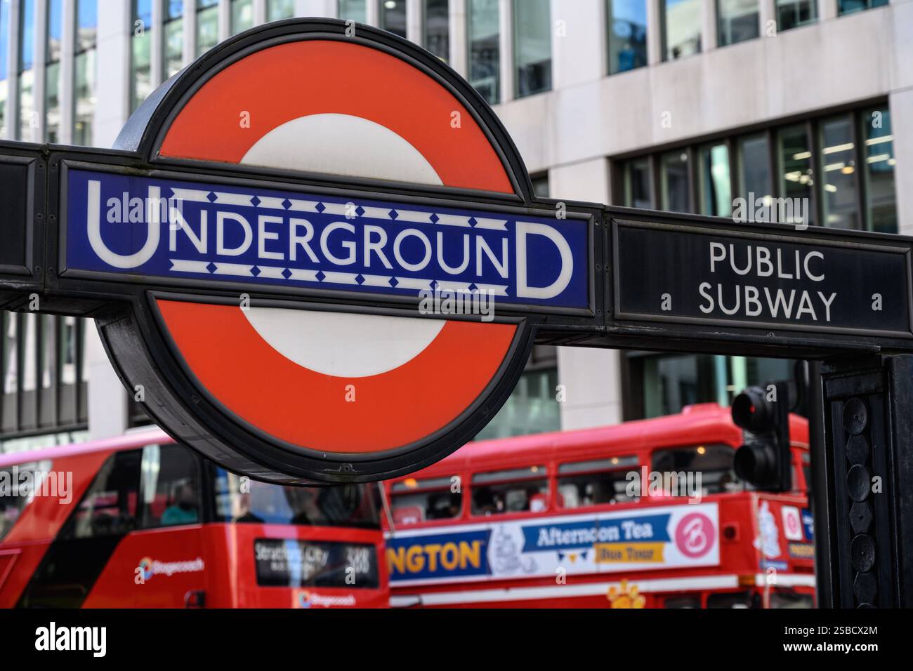 London, UK. January 29th 2025. An iconic London Underground sign, part ...