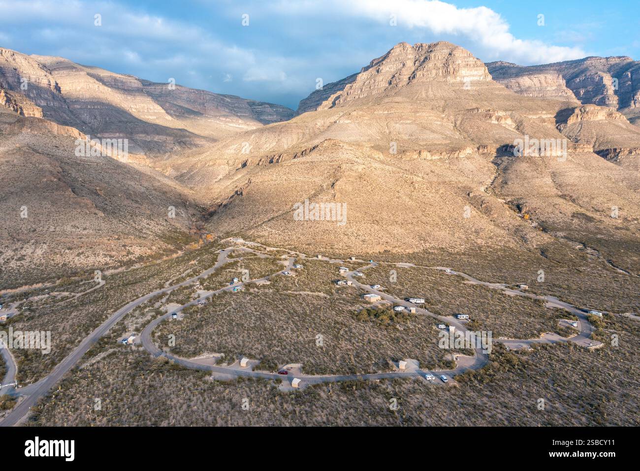 Aerial View of the Oliver Lee Memorial Campground Near Alamogordo New Mexico Stock Photo - Alamy