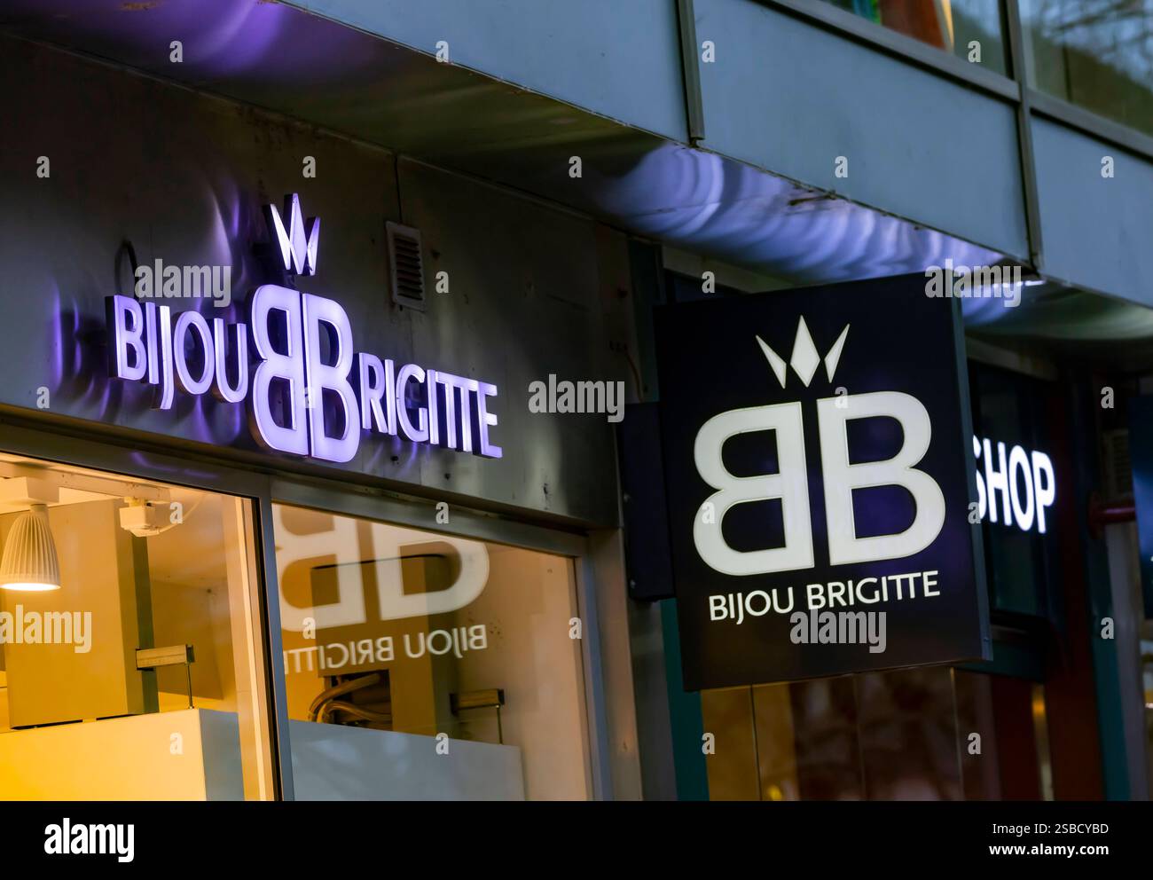 Ladengeschäft mit dem Logo der Marke Bijou Brigitte. // 31.01.2025: Stuttgart, Baden-Württemberg ...