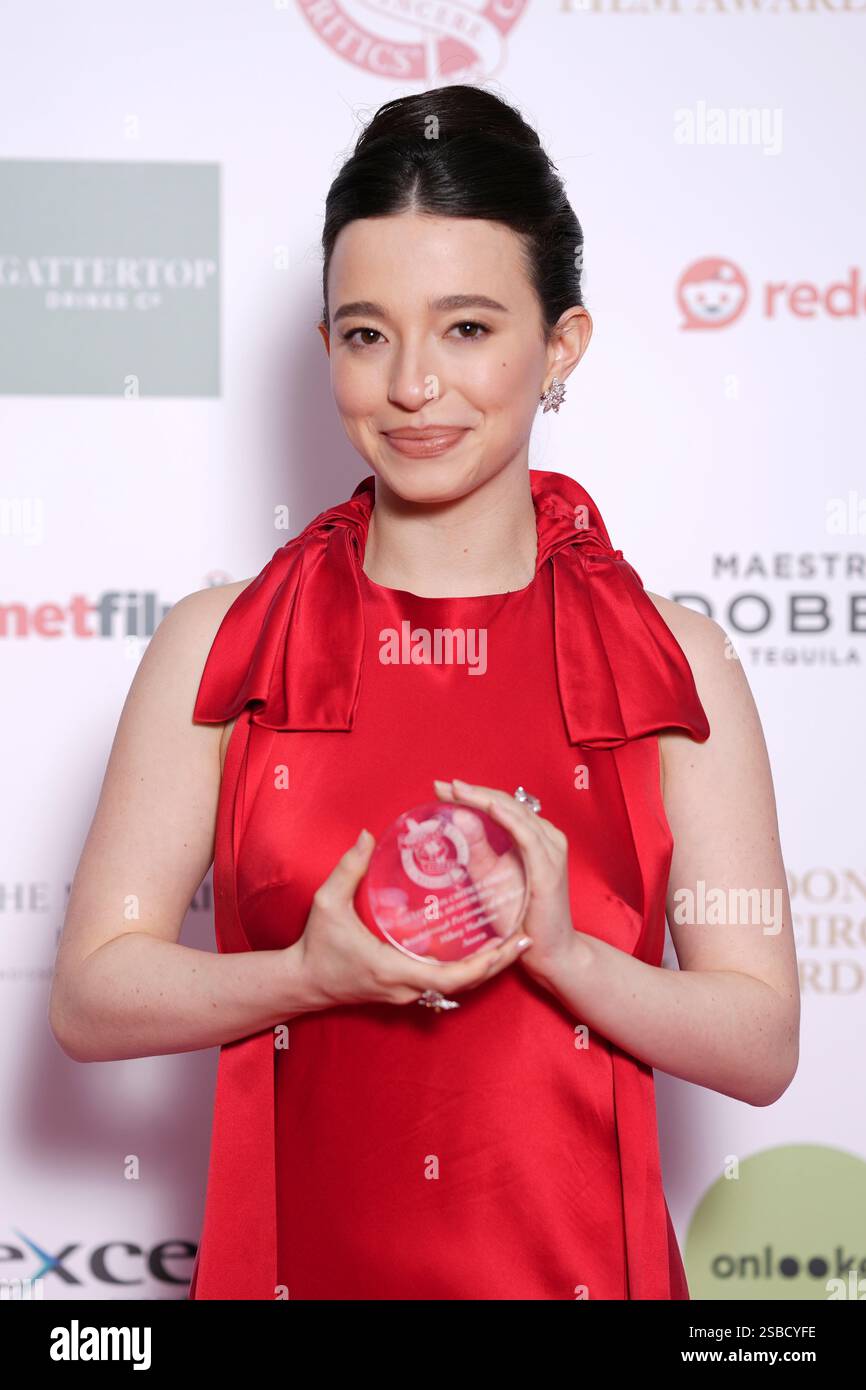 Mikey Madison, winner of the Breakthrough Performer award for 'Anora ...