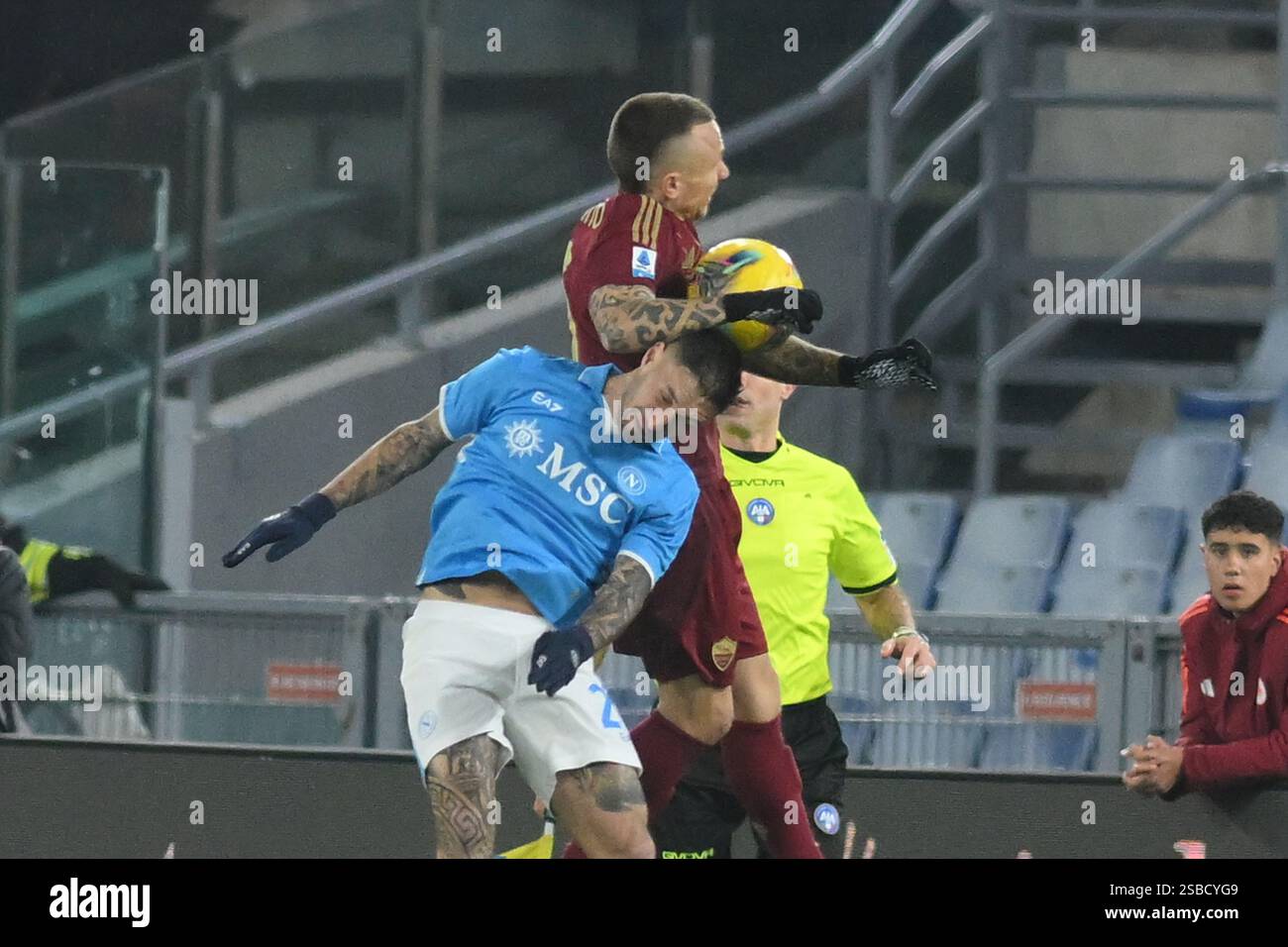 Rome, Italy. 02nd Feb, 2025. Matteo Politano of SSC Napoli competes for ...