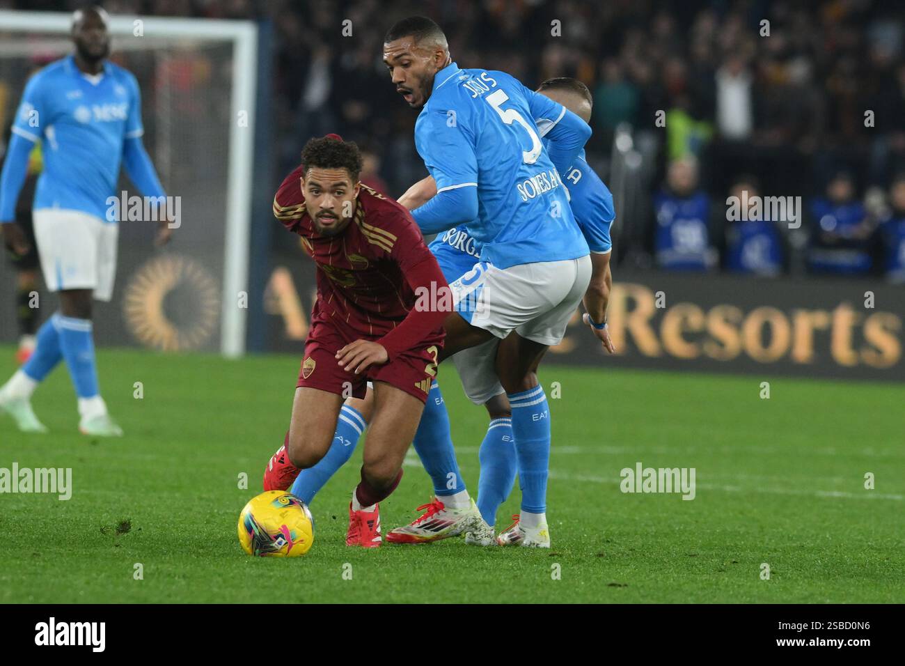 Rome, Italy. 02nd Feb, 2025. Devyne Rensch of AS Roma competes for the ...