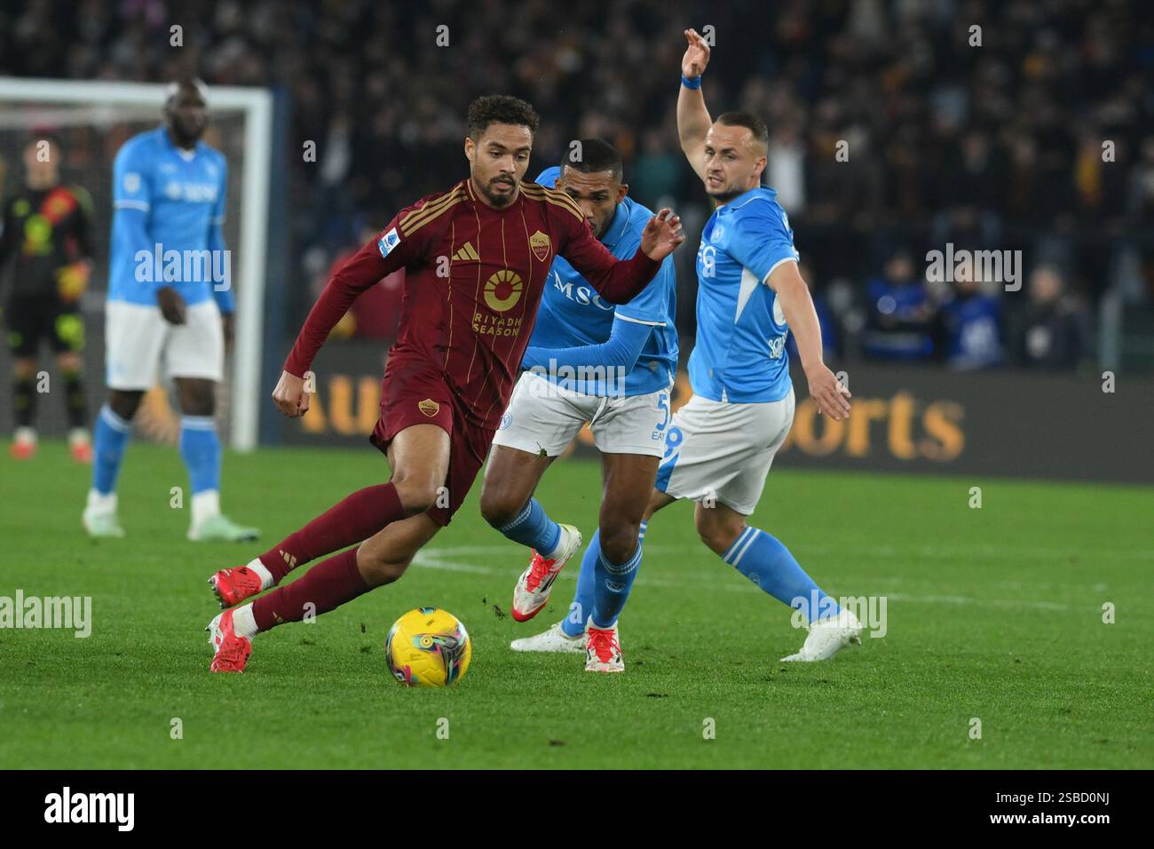 Rome, Italy. 02nd Feb, 2025. Devyne Rensch of AS Roma competes for the ...
