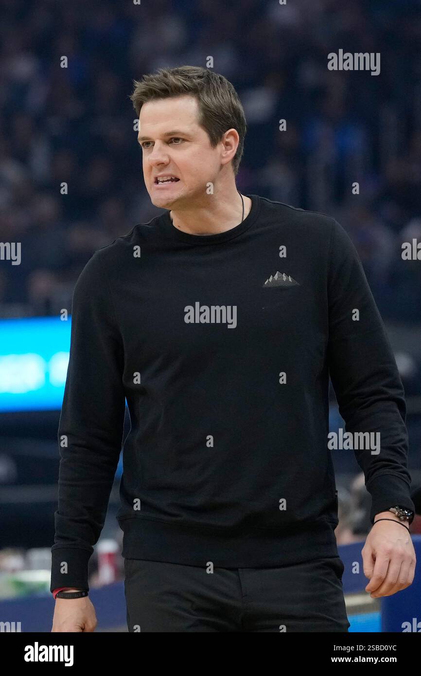 Utah Jazz head coach Will Hardy during an NBA basketball game against ...