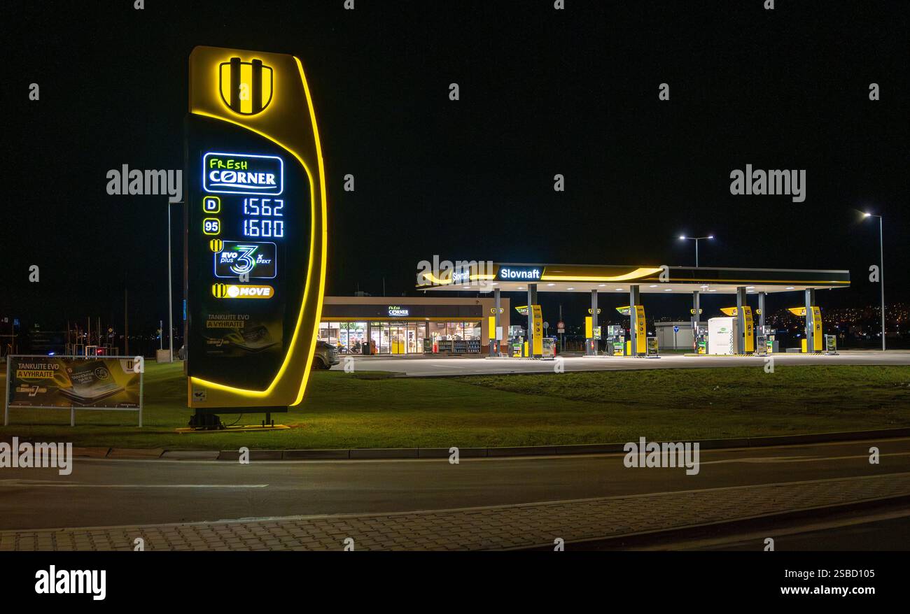 Nitra, Slovakia - January, 31, 2025 : Slovnaft petrol station. Slovnaft ...
