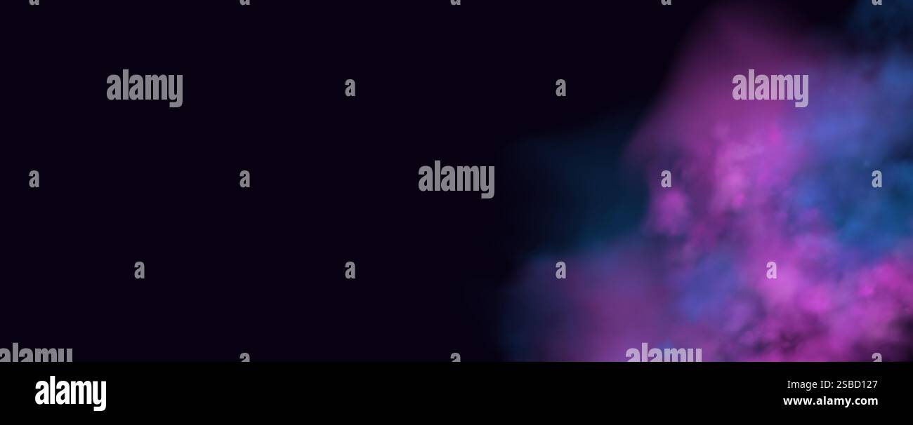 Magic cigarette vapor.Atmospheric neon purple clouds.Magical fantasy ...